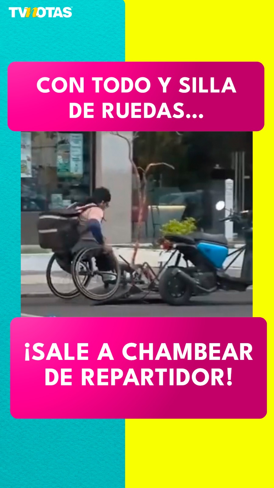 Con todo y silla de ruedas, sale a trabajar como repartidor y se vuelve ...