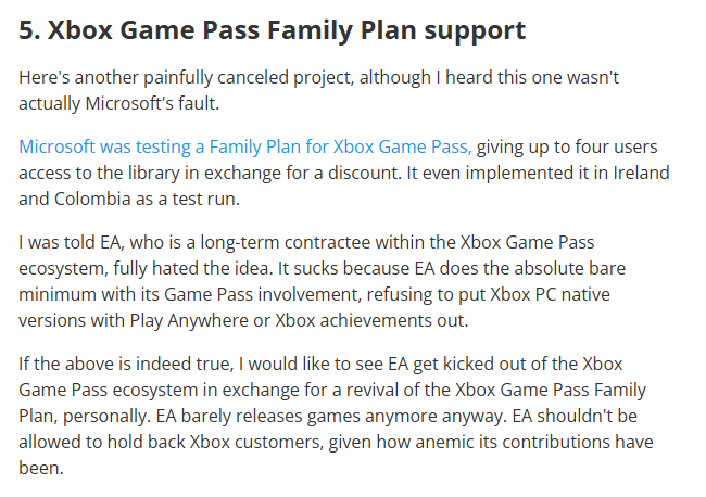 Cancelación del plan familiar de Xbox Game Pass fue provocada por la ...