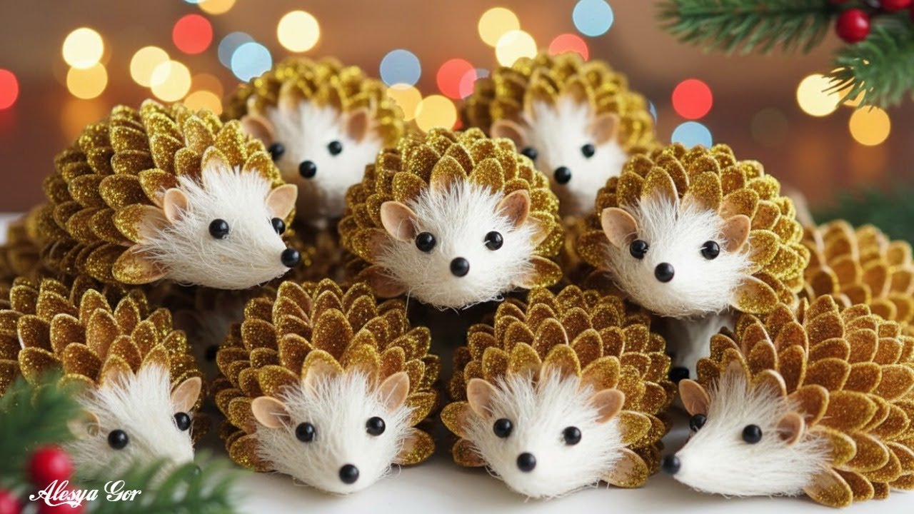 Cute hedgehogs! Easy and simple DIY