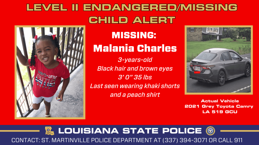 Level II endangered/missing child advisory issued for 3-year-old girl ...