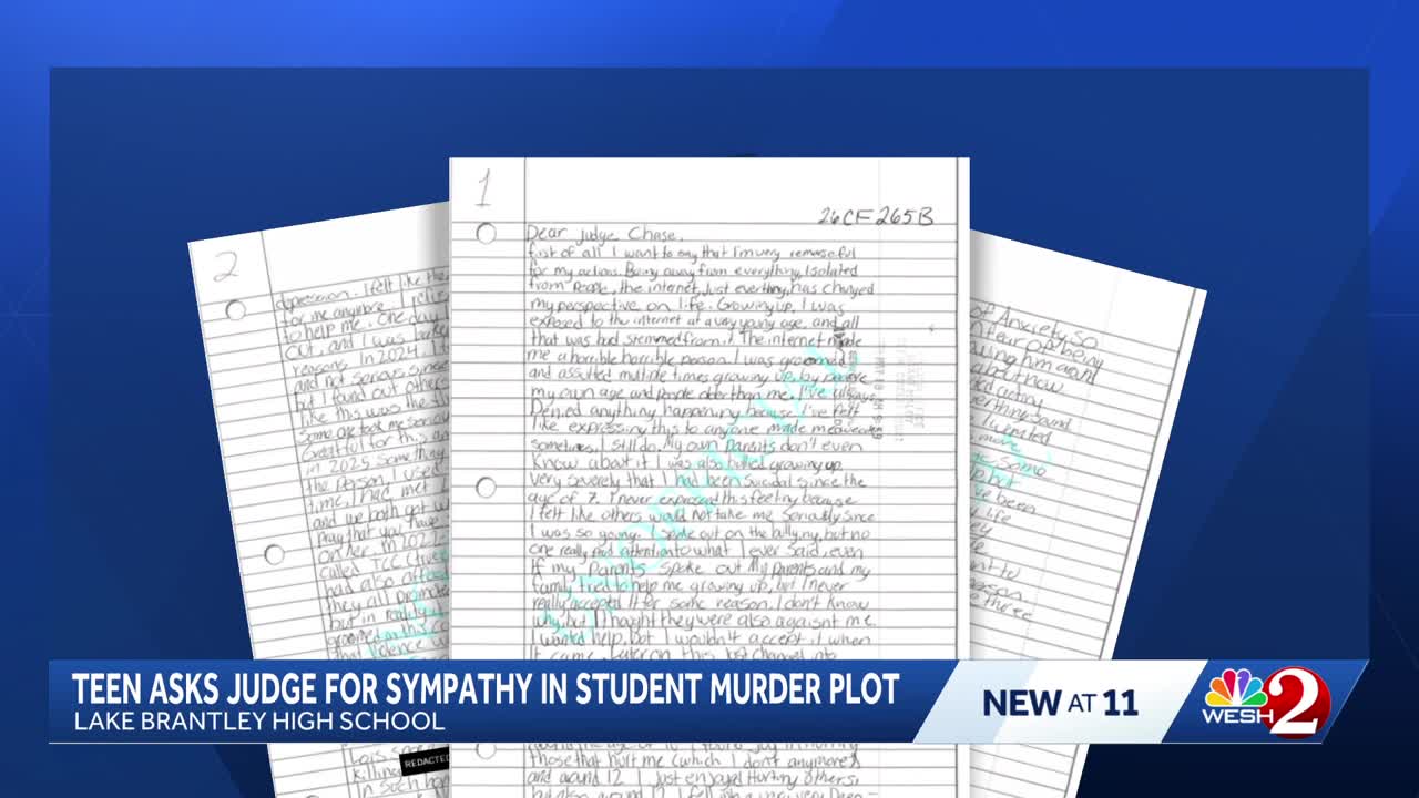 Teen charged in alleged school murder plot writes letter to Seminole ...