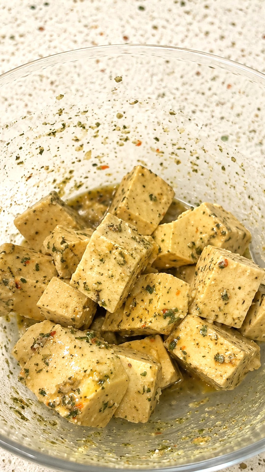 Marinated tofu feta simple vegan recipe