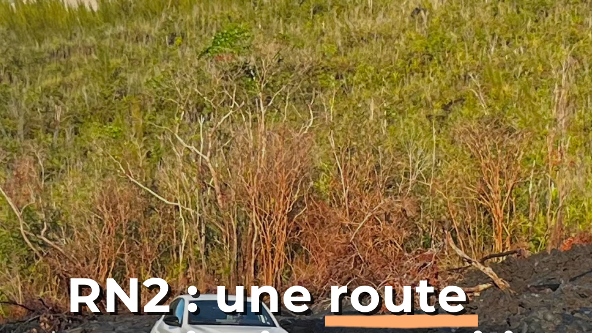 RN2 : une route provisoire au milieu des coulées de lave