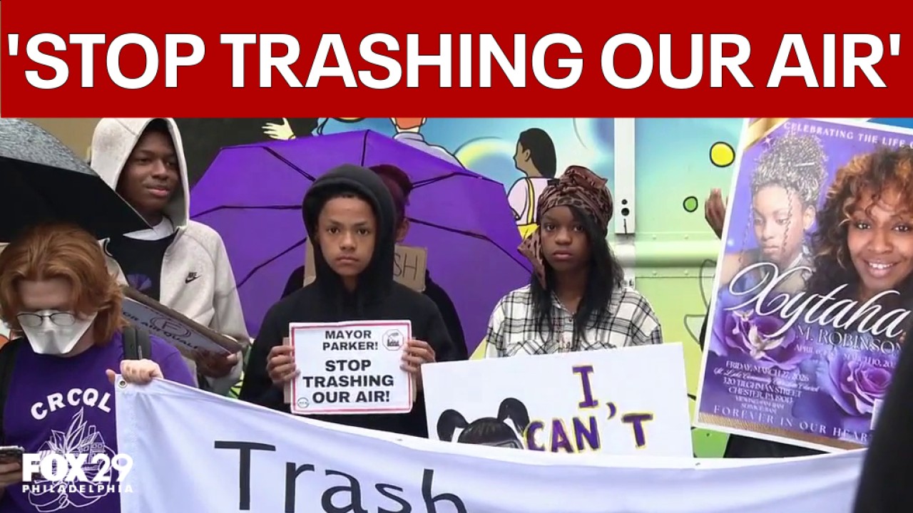 Chester group protests Philly trash burning