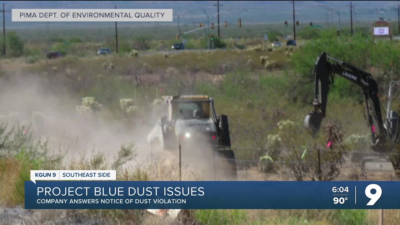 Gorilla-Snot and water trucks to fight dust at Project Blue