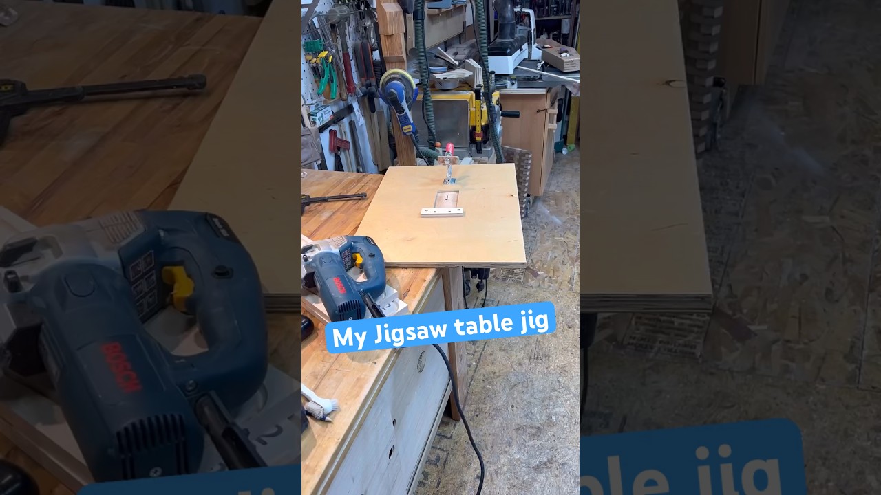 Jigsaw table jig holds your jigsaw safely while you cut #workshop # ...