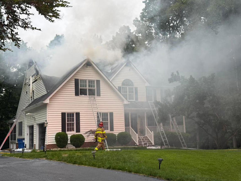 5 people, their dog without a home after fire in Chesterfield