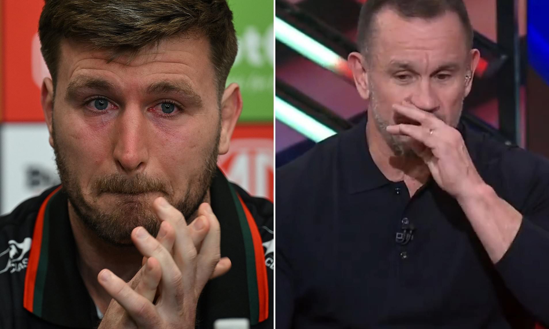 Emotional Matty Johns breaks live TV rule in Jai Arrow MND tribute