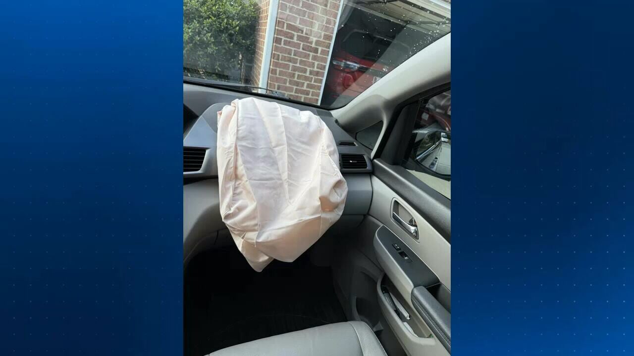 Airbag goes off spontaneously after family leaves prom, but Honda says ...