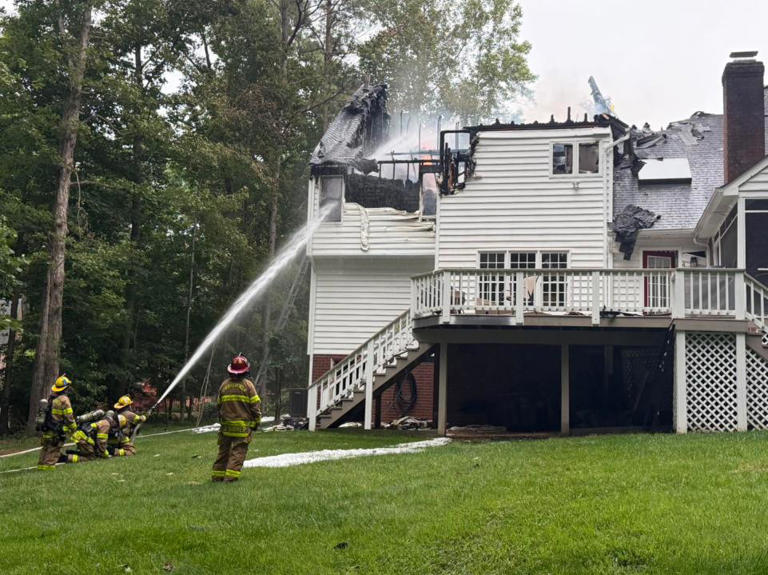 5 people, their dog without a home after fire in Chesterfield