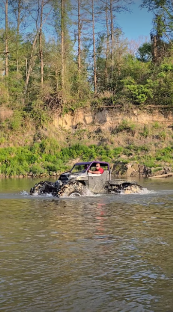 SXS on 69-inch tires mini Sherp floating machine