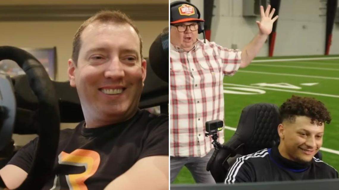 A Kyle Busch memory: That time he 'raced' Patrick Mahomes around Kansas ...