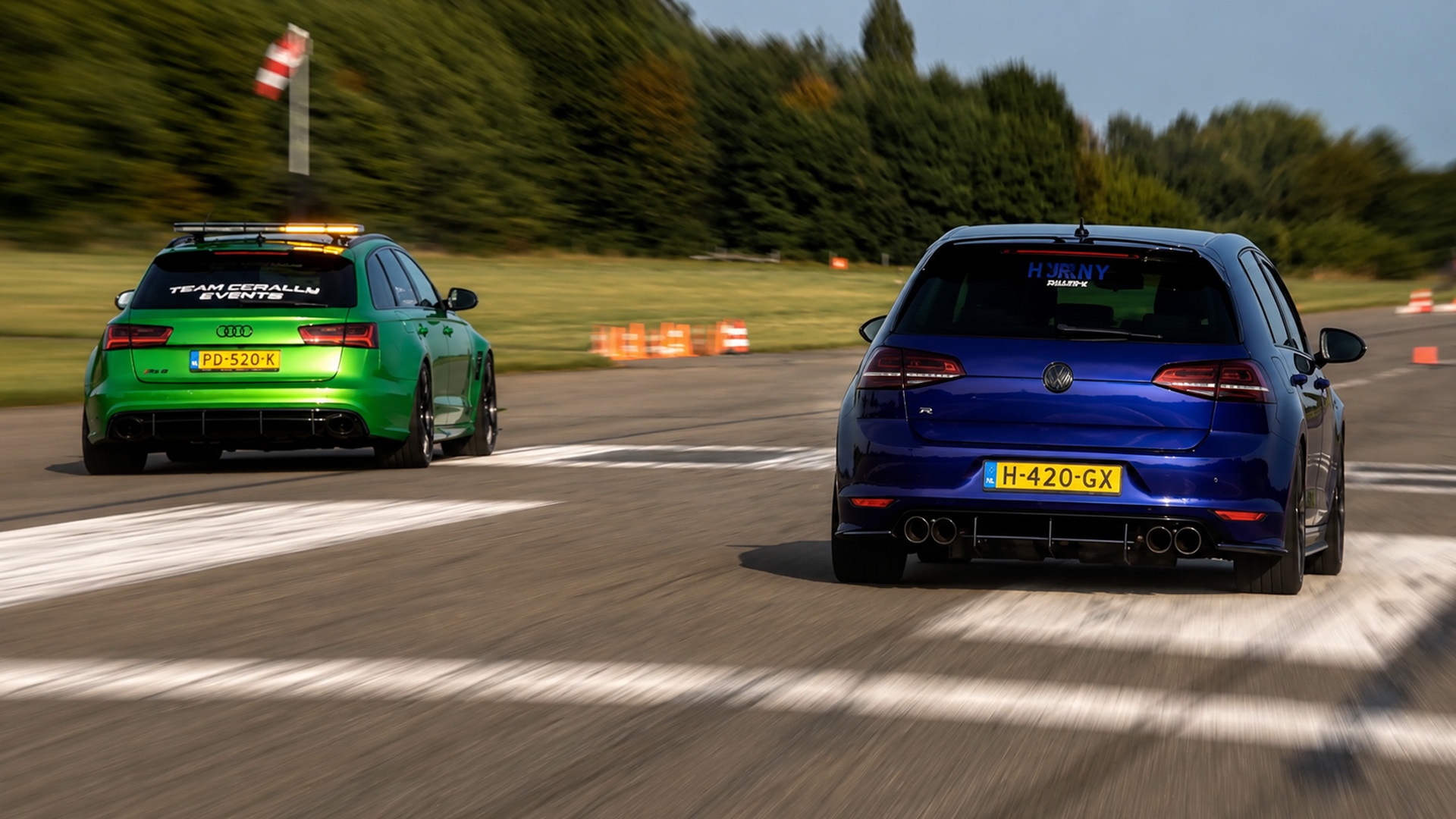 Kann der Golf 7 R den starken Audi RS6 im drag race schlagen?
