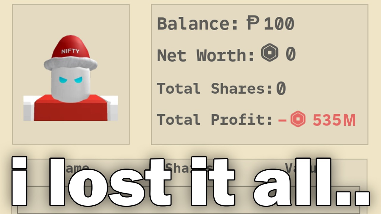 I lost 500 million Robux in Roblox