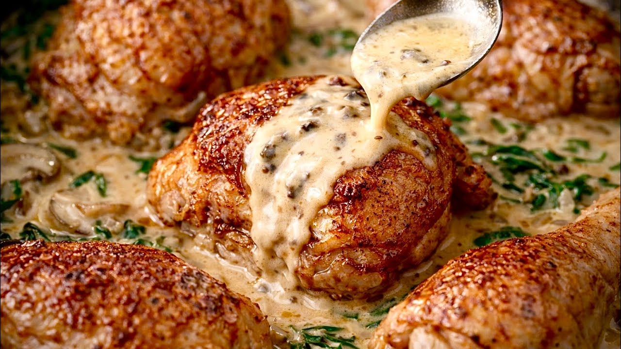 Creamy mushroom chicken in 30 minutes