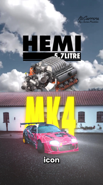 Hemi swapped Supra drift car with V8 power