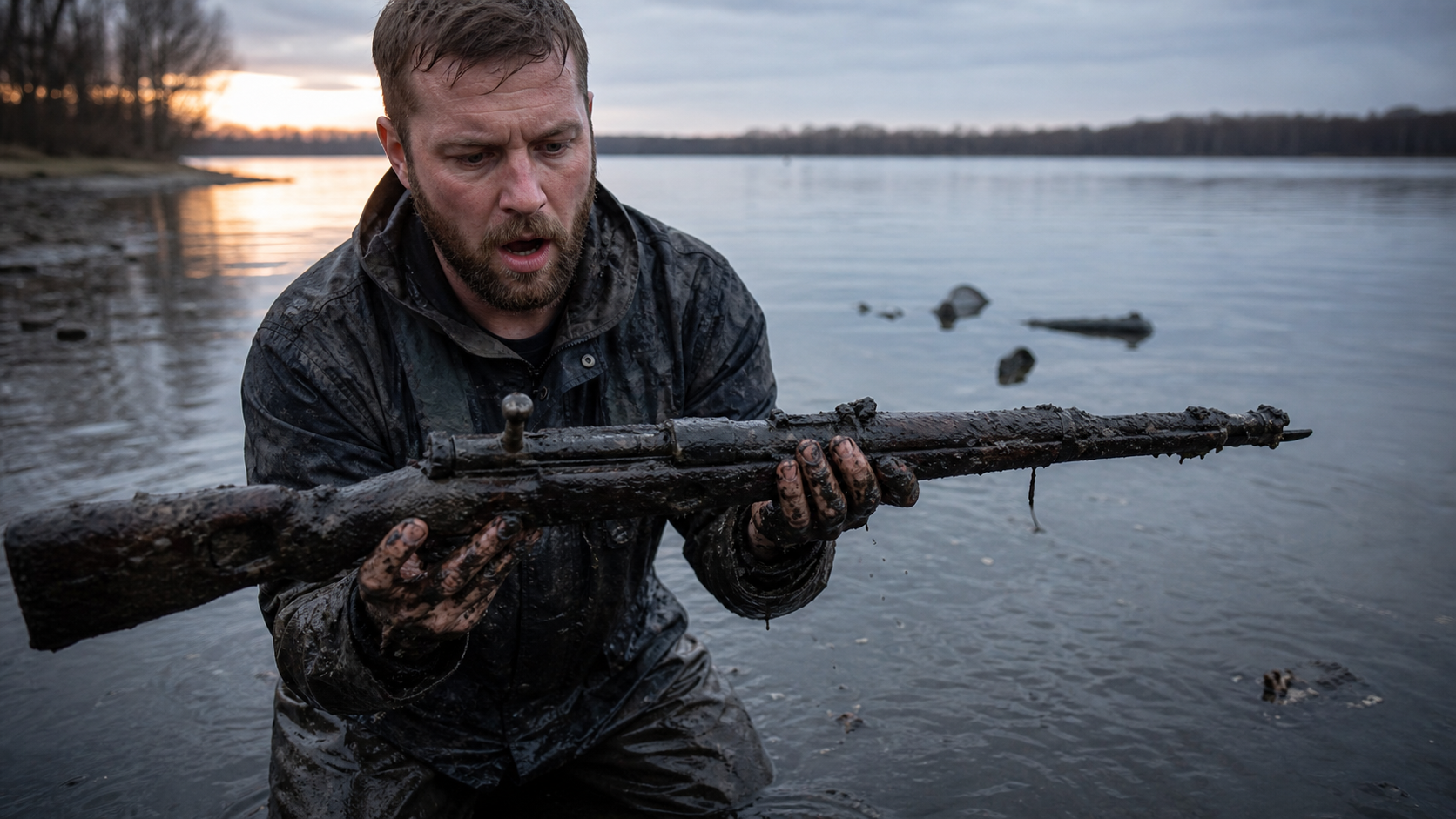 Lake mud reveals a hidden WW2 weapons cache