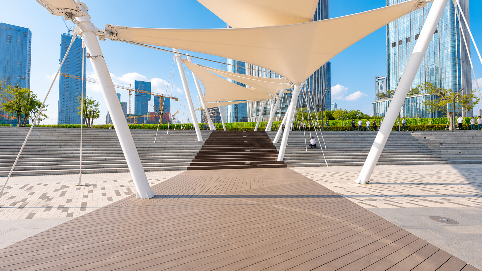Talent Park features modern open spaces beneath futuristic canopy ...