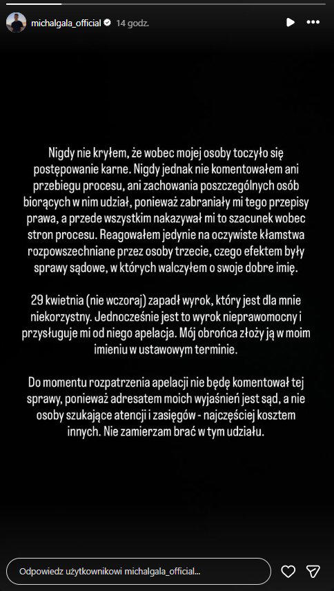 Uczestnik "Top Model" usłyszał wyrok. Wydał oświadczenie: niekorzystny