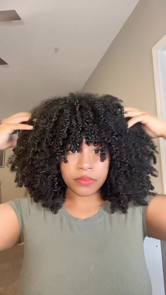 Stretching my curls with blow dryer