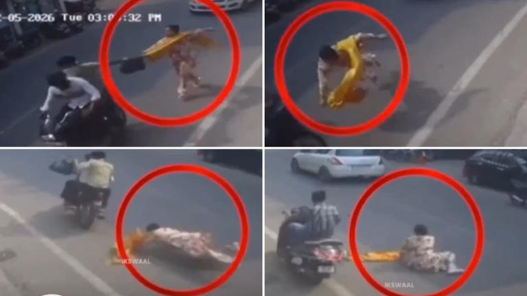 Ludhiana Woman Falls On Road As Two Bike-Borne Men Snatch Her Purse ...