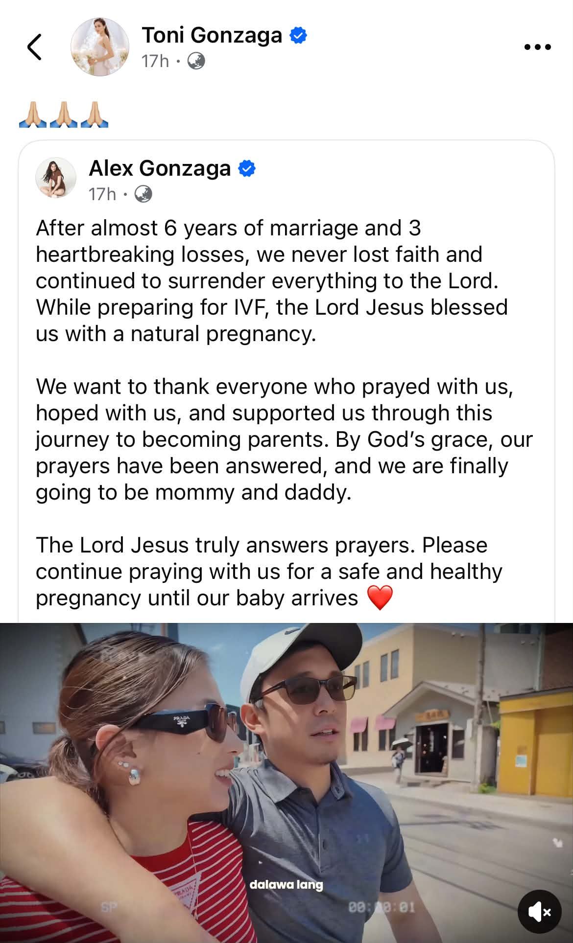 Toni Gonzaga, celebs react to Alex Gonzaga's pregnancy