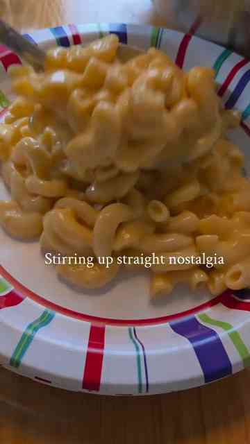 90s style mac and weenies comfort food