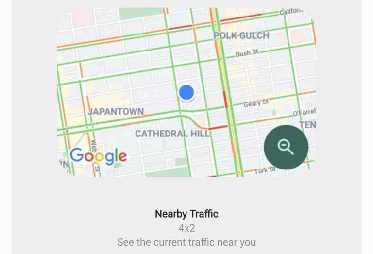Skip the app: This Google Maps widget puts live traffic on your home screen