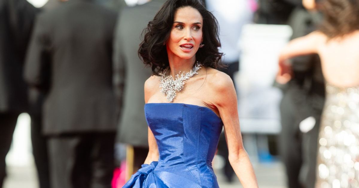 Demi Moore gives curve-hugging self-portrait gown a $290K Swarovski upgrade