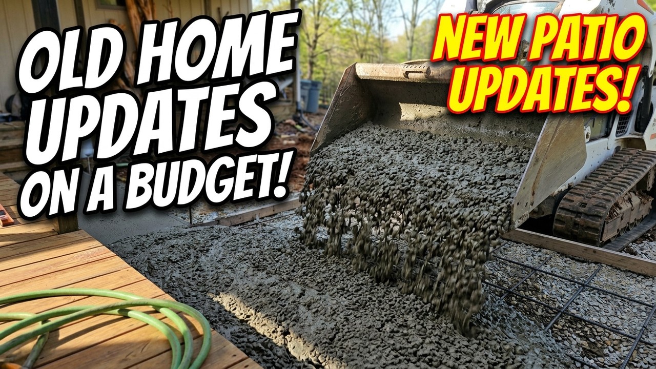 DIY backyard upgrade with hot tub pad and patio