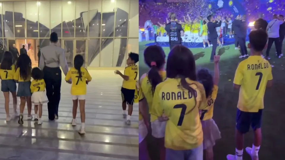 Georgina mostra várias imagens do jogo que levou CR7 a ser campeão