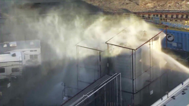 Thousands evacuated as 34,000-gallon tank spews toxic chemicals into air