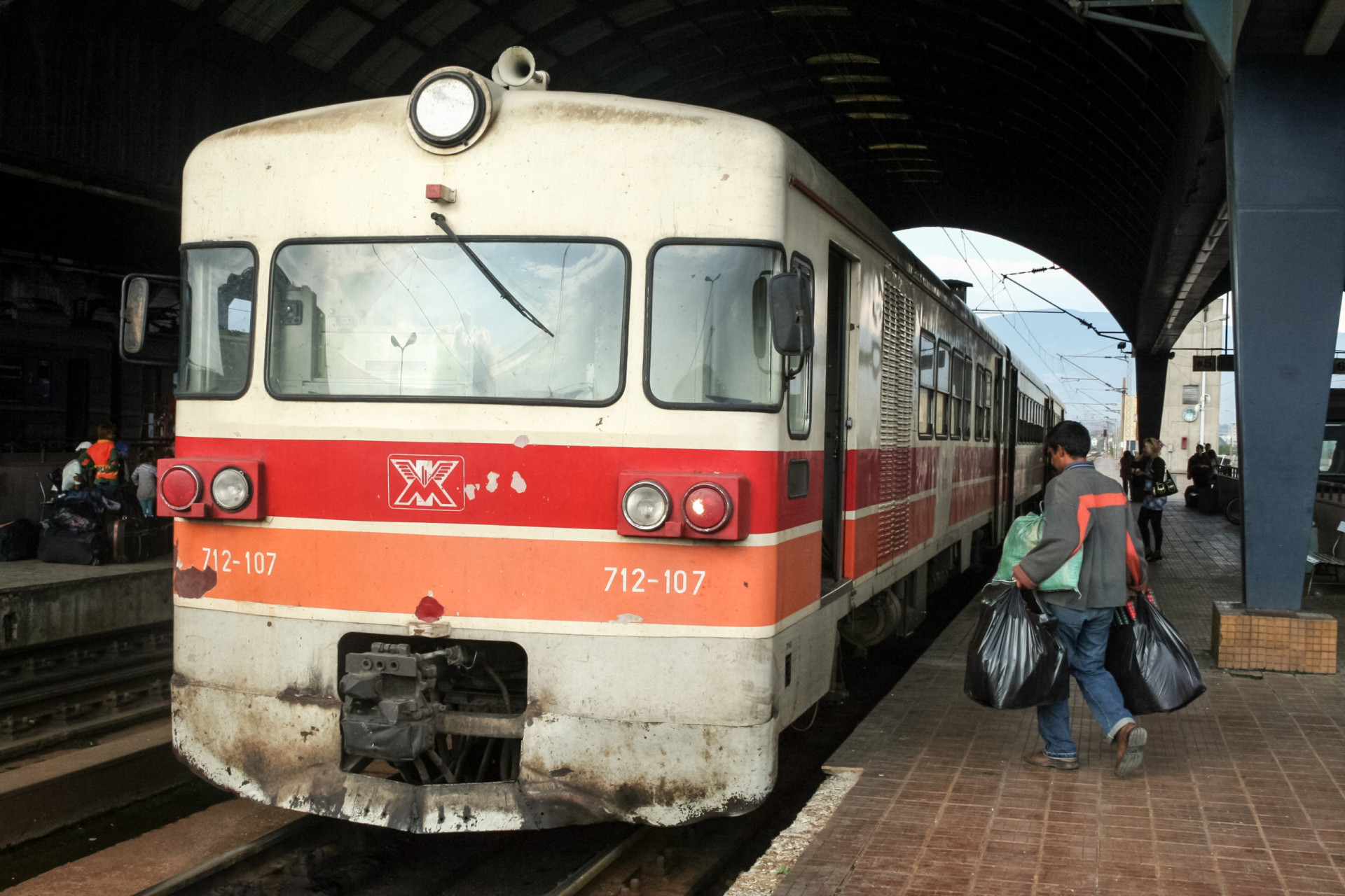Which European countries use trains the most?