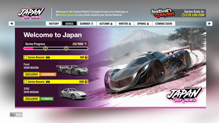 All 'Welcome to Japan' playlist challenges and rewards in Forza Horizon 6