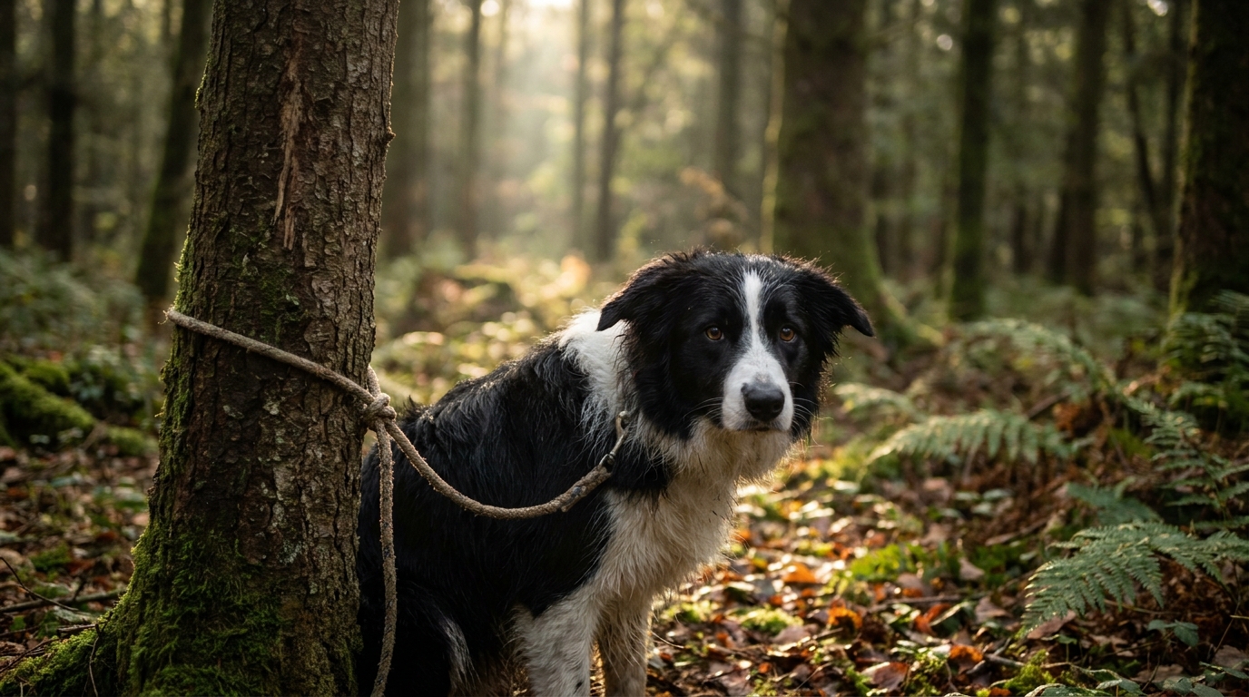 « Il a aboyé toute la nuit » : un riverain découvre un chien attaché à ...