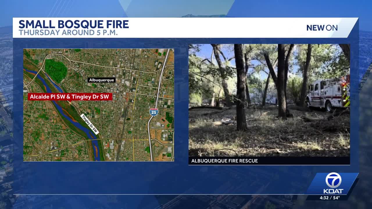 Small bosque fire contained in Albuquerque