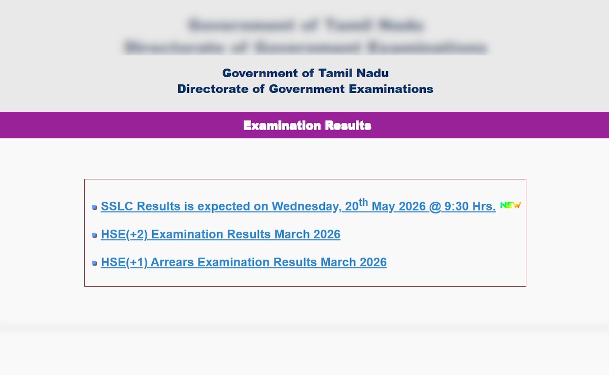 TN SSLC results 2026: Tamil Nadu class 10 provisional marksheet ...