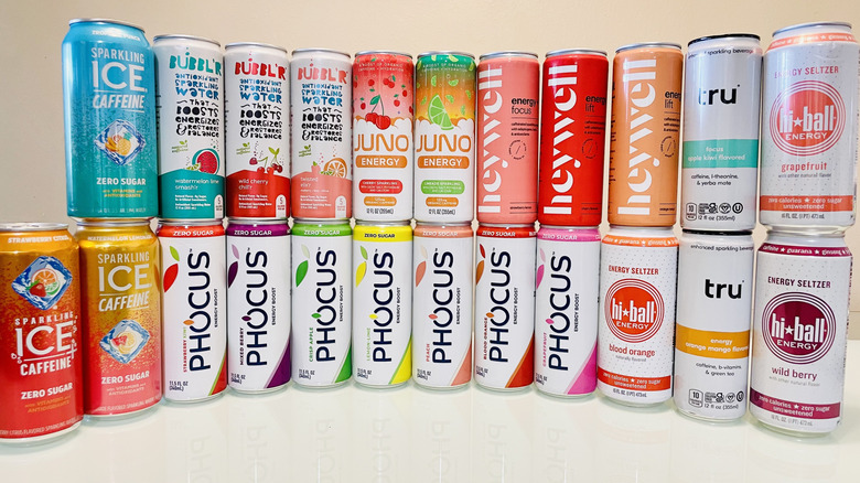 Caffeinated sparkling water brands, ranked worst to best