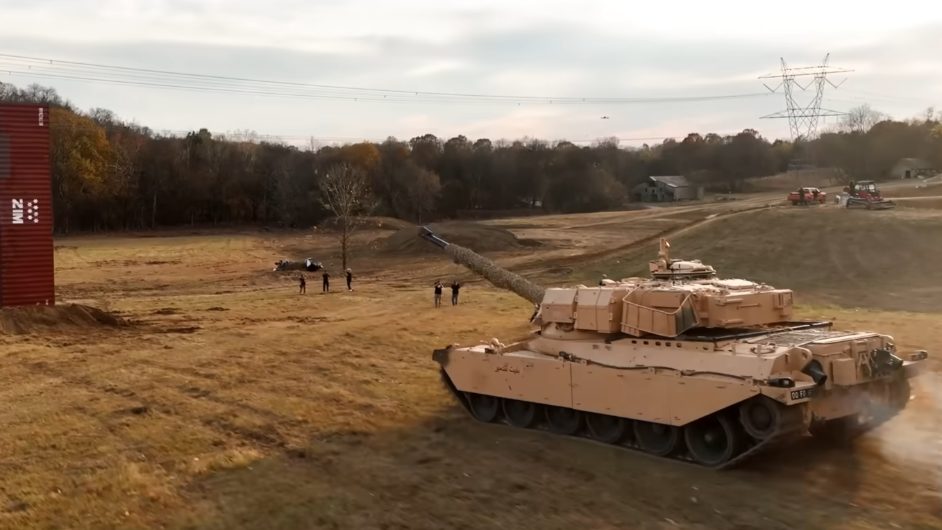 $500,000 tank starts falling apart mid-test – caught on camera