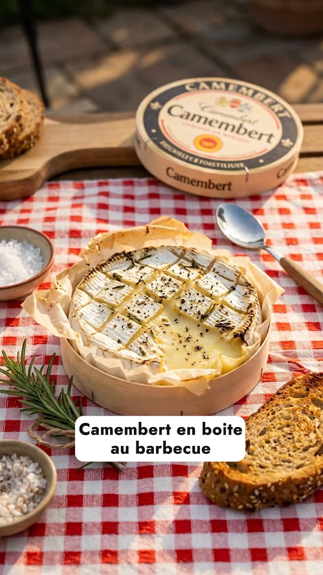 Camembert en boite au barbecue