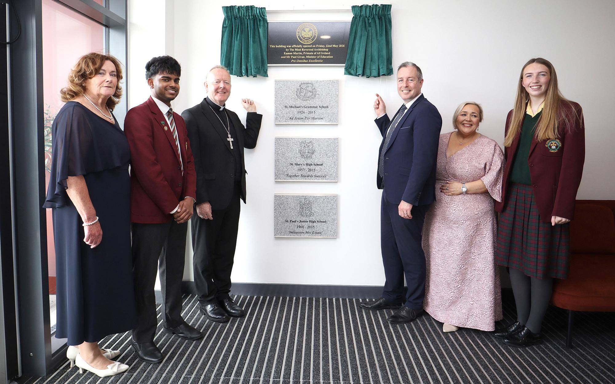 Education Minister Paul Givan hails official opening of £56m St Ronan’s ...