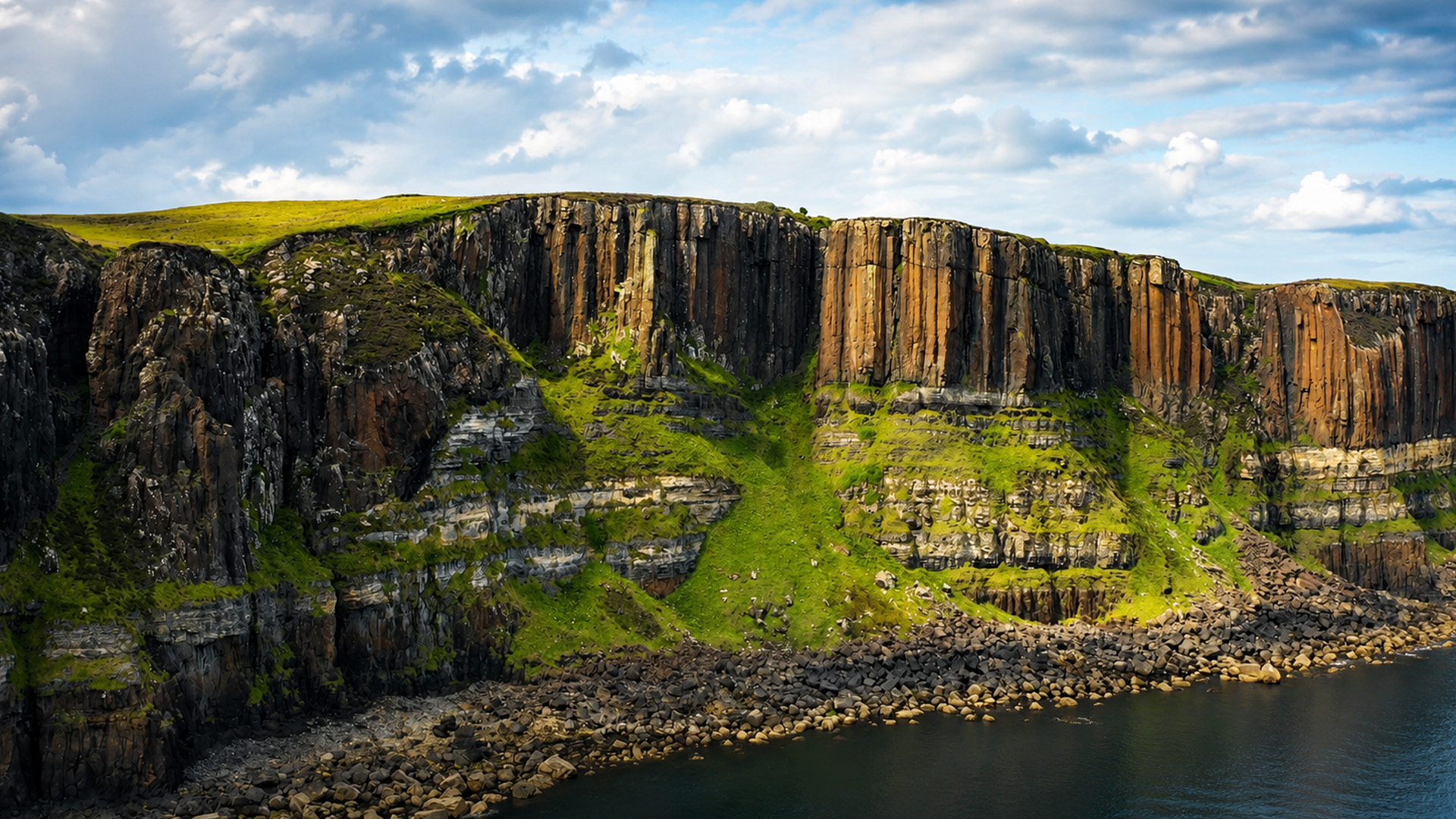 These cliffs look like giant stone walls