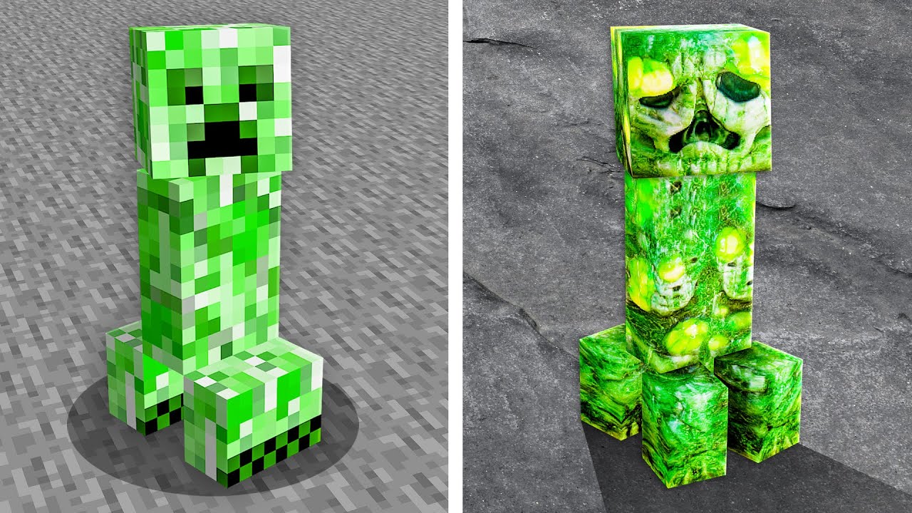 Minecraft mobs in real life