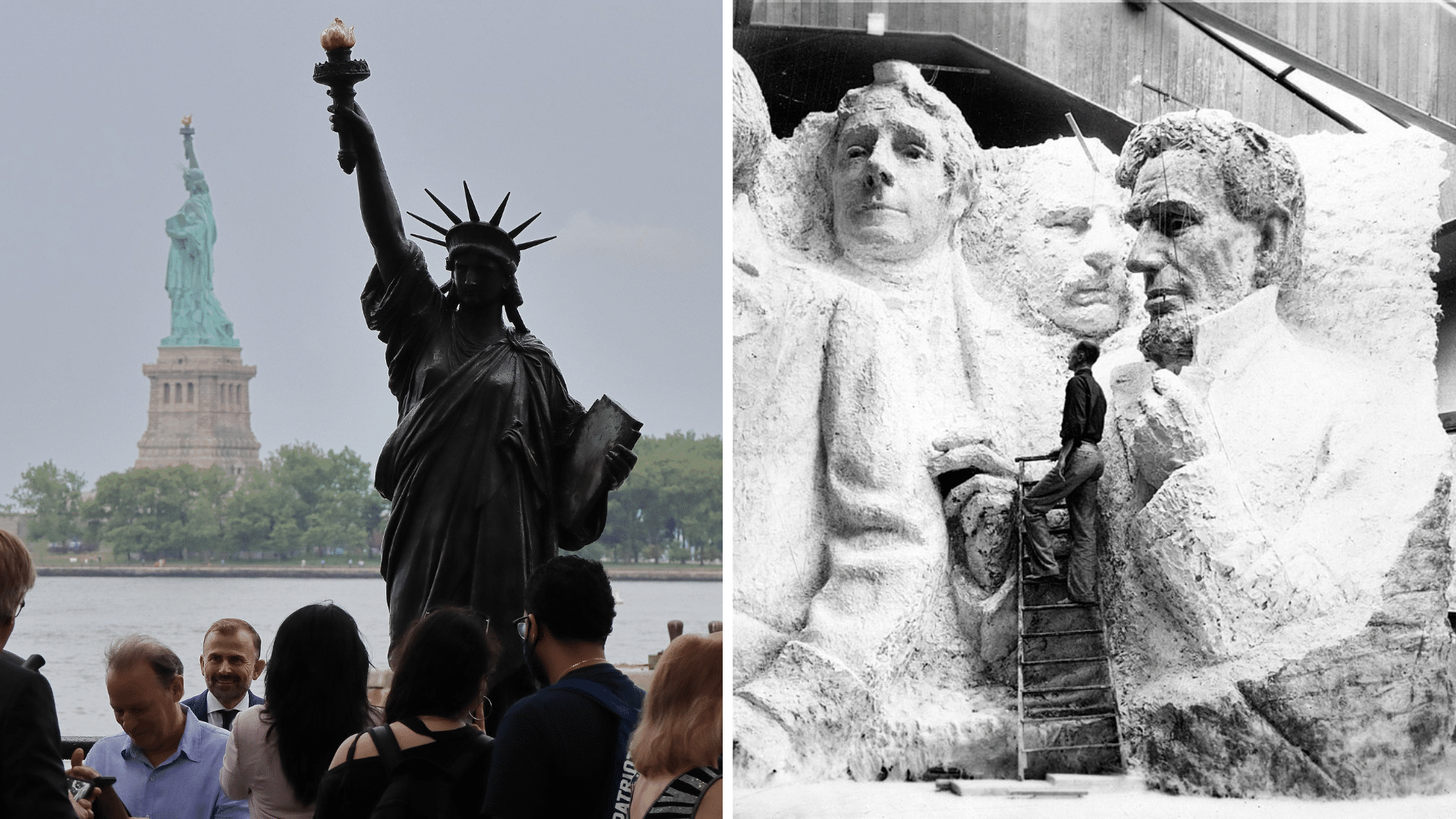 Famous monuments that have a spare somewhere else in America