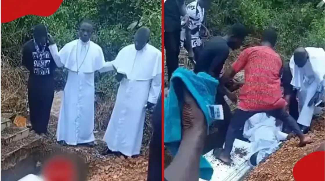 Mixed emotions as Kenyan woman is removed from coffin, buried in hole ...