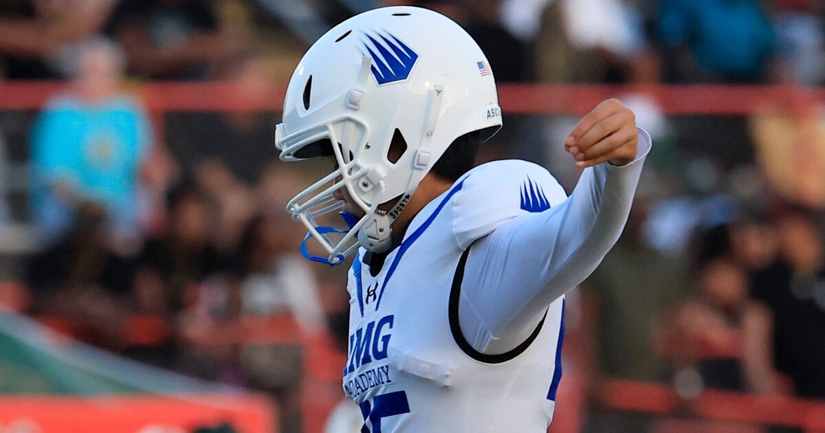 Elite 2028 high school football kicker transferring from IMG Academy to ...
