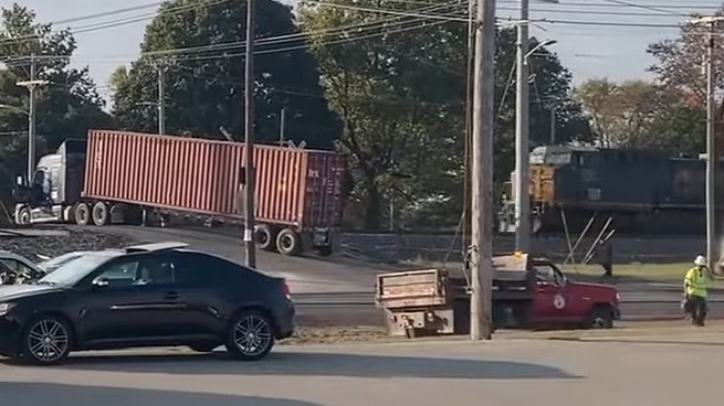 How bad do you have to be at driving to end up parked on train tracks?