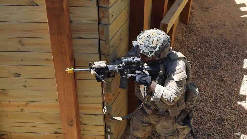 Soldiers of Charlie Company, 2nd Stryker Brigade Combat Team, 4th ID