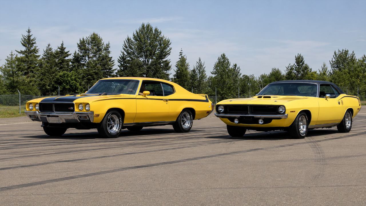 1970 Buick GSX vs Hemi Cuda: Muscle car rivalry drag race