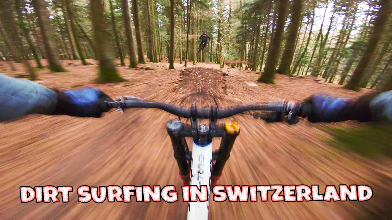 Dirt surfing on a track in Switzerland, France